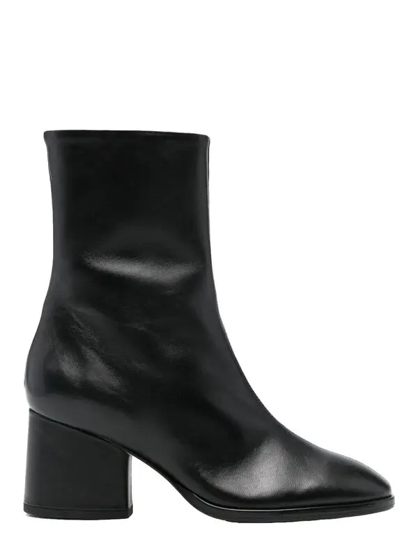 AeydĒ Leather Zip-up Ankle Boots - Black