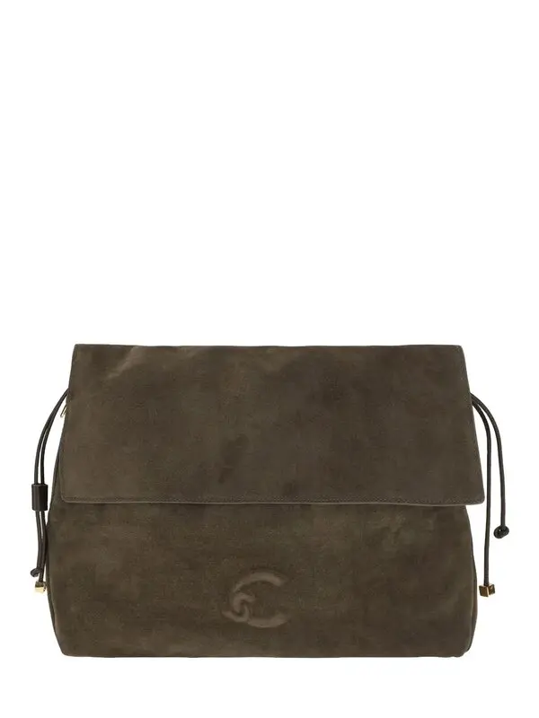 COCCINELLE Suede Shoulder Bag - Mud