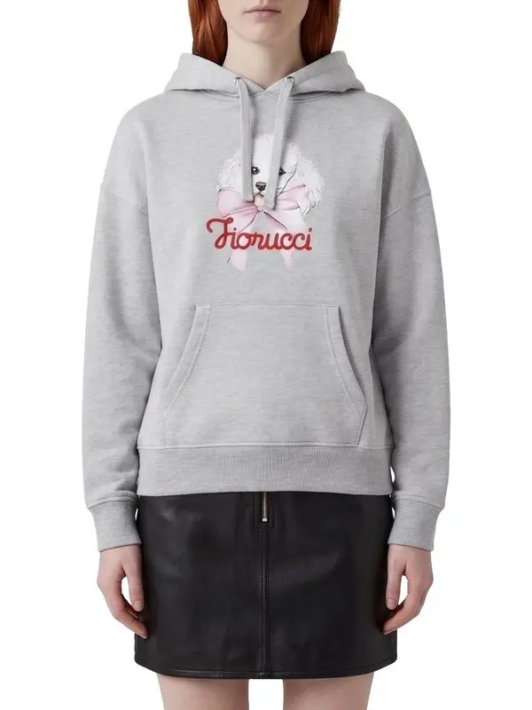 Fiorucci Oversized Cotton Hoodie - Grey