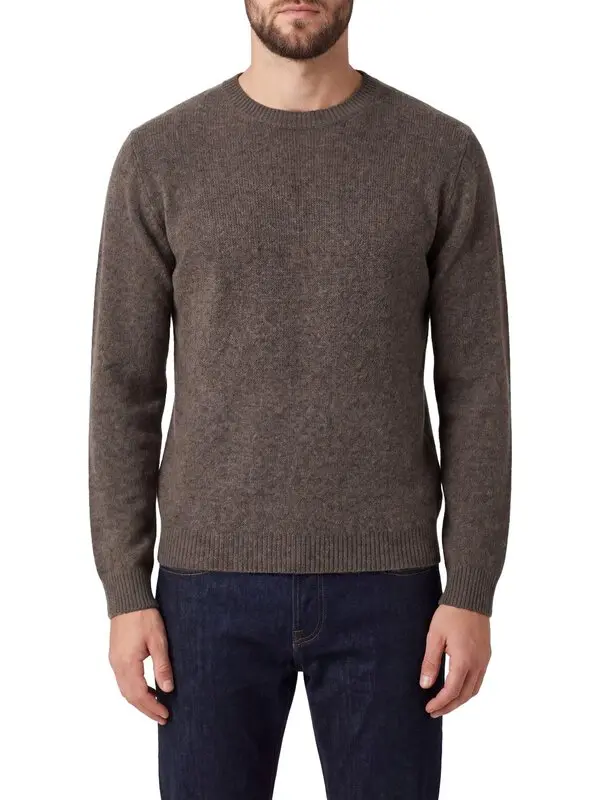 ROBERTO COLLINA Pure Wool Crewneck Sweater - Brown