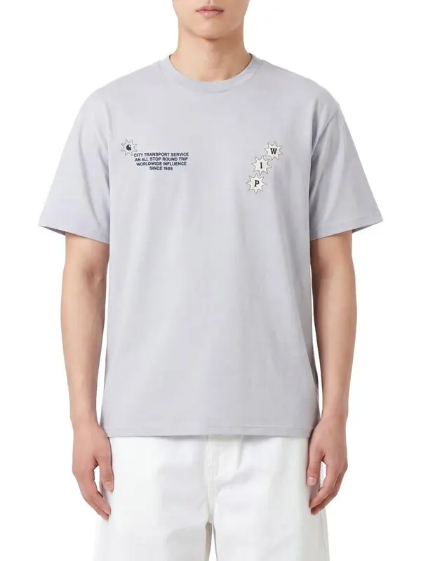 Carhartt Work In Progress Cotton T-shirt With Logo Print - Grey
