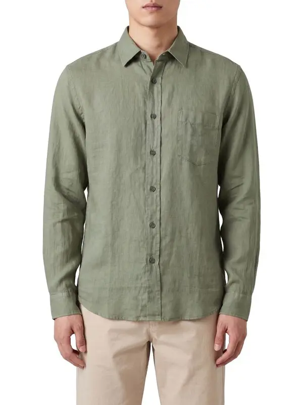 120% Lino T-shirt - Kaki