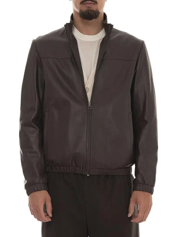 BOSS Leather Jacket - Blue
