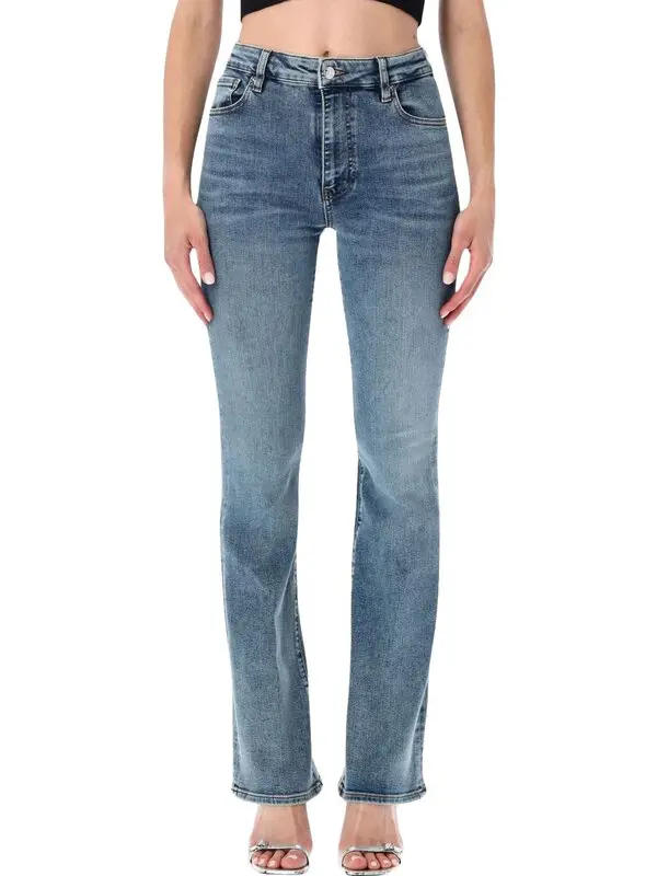 FRAME Mid-rise Cropped Flared Jeans In Stretch - Denim