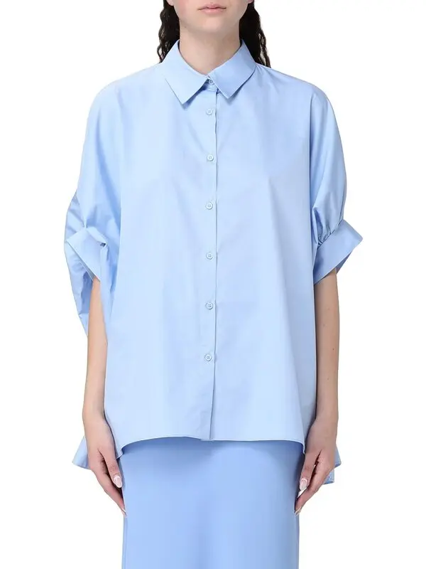HANITA Cotton Shirt - Gnawed Blue