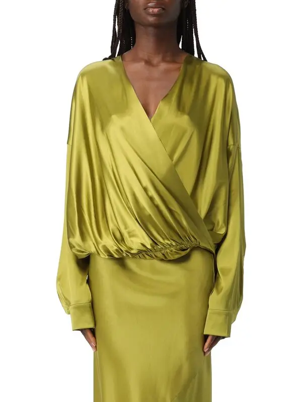 Dries Van Noten Wrap Blouse - Olive