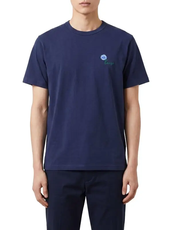Kenzo Contrasting Logo Cotton T-shirt - Blue