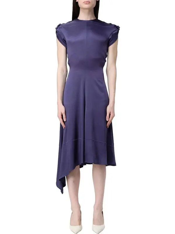 Victoria Beckham Asymmetrical Midi Dress - Blue