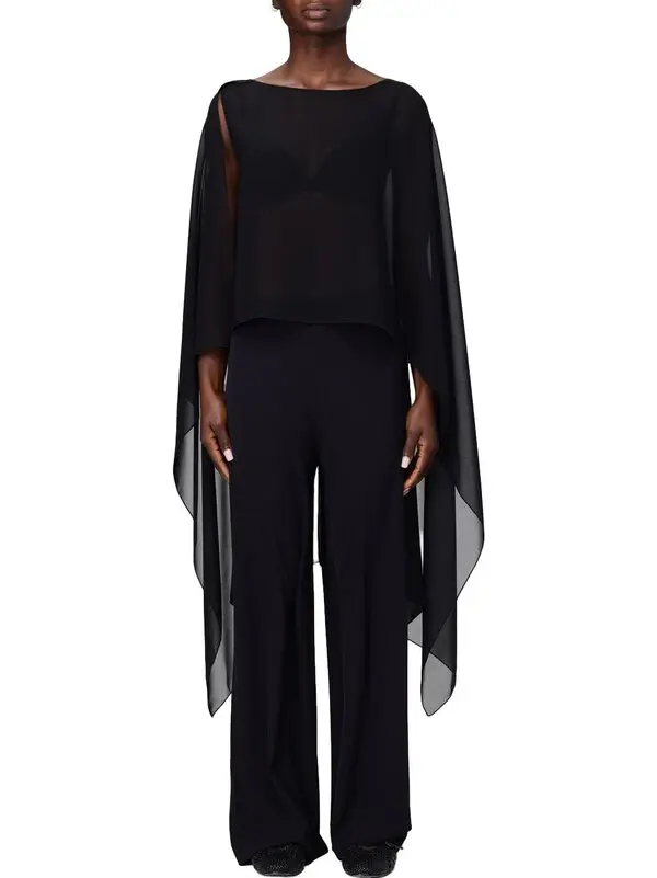 H COUTURE Crêpe Blouse - Black