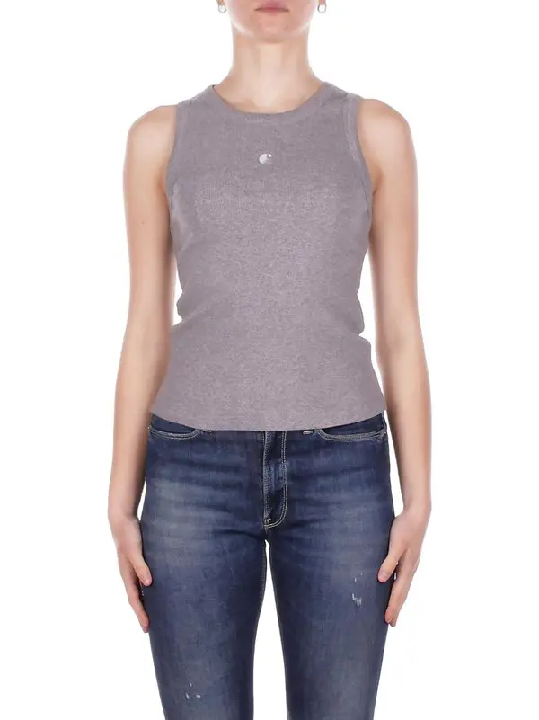 Carhartt Work In Progress Cotton Ribbed Tank Top - Grey