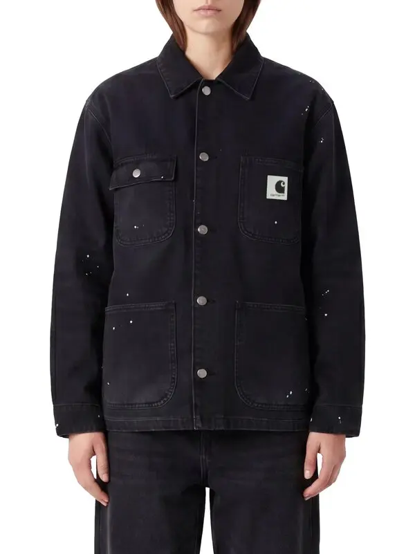 Carhartt Work In Progress Og Michigan Shirt Jacket With Abstract Pattern - Grey