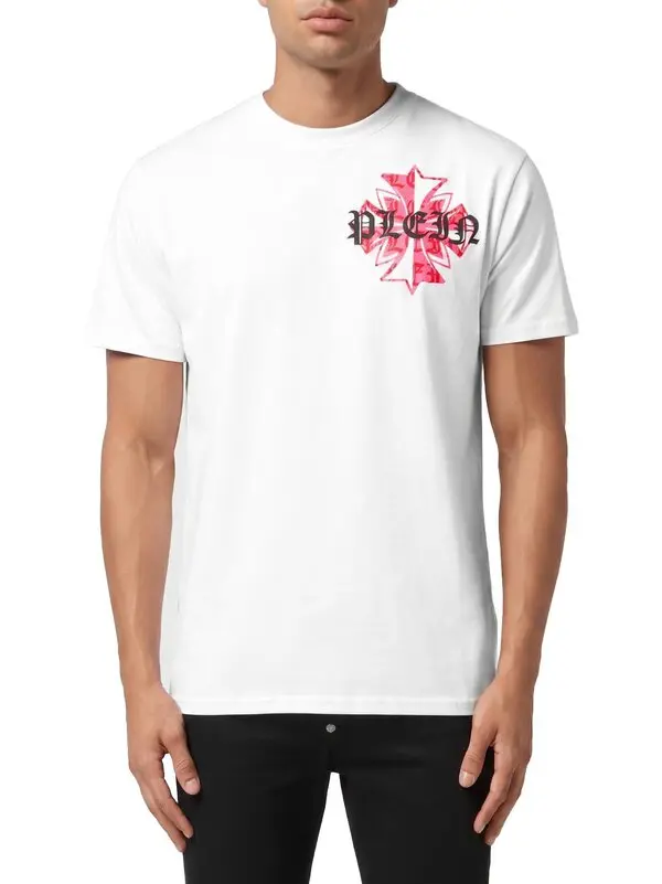 Philipp Plein Printed Cotton T-shirt - White