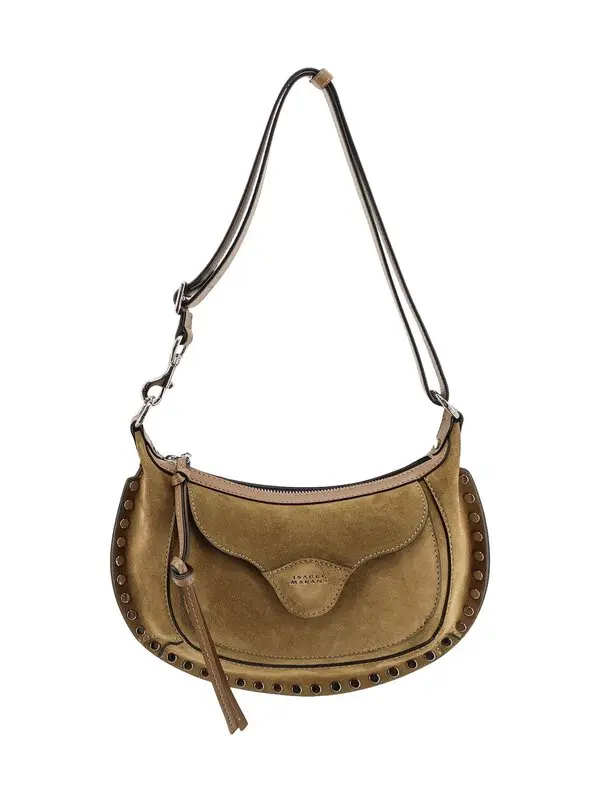 Isabel Marant Étoile Studded Suede Shoulder Bag - Grey