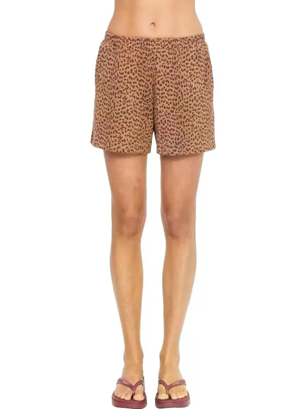 The Upside Darcy Leopard-print Shorts - Brown