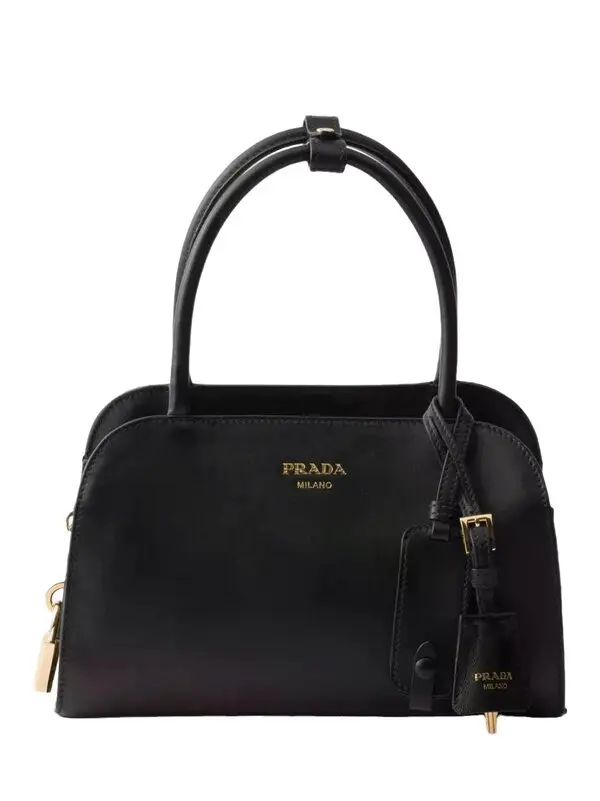 Prada Medium Leather Handbag - Black