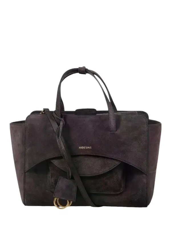 HIDESINS Suede Logo-print Tote Bag - Brown