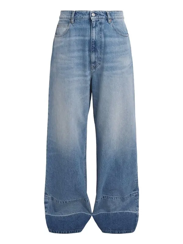 MAISON MARGIELA Panelled Wide-leg Jeans - Blue