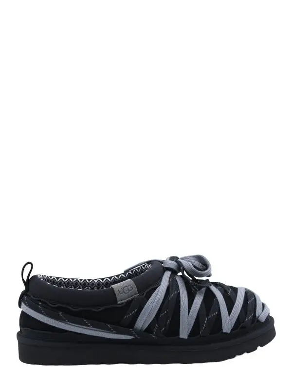UGG Tasman Lace Suede Sabots - Black