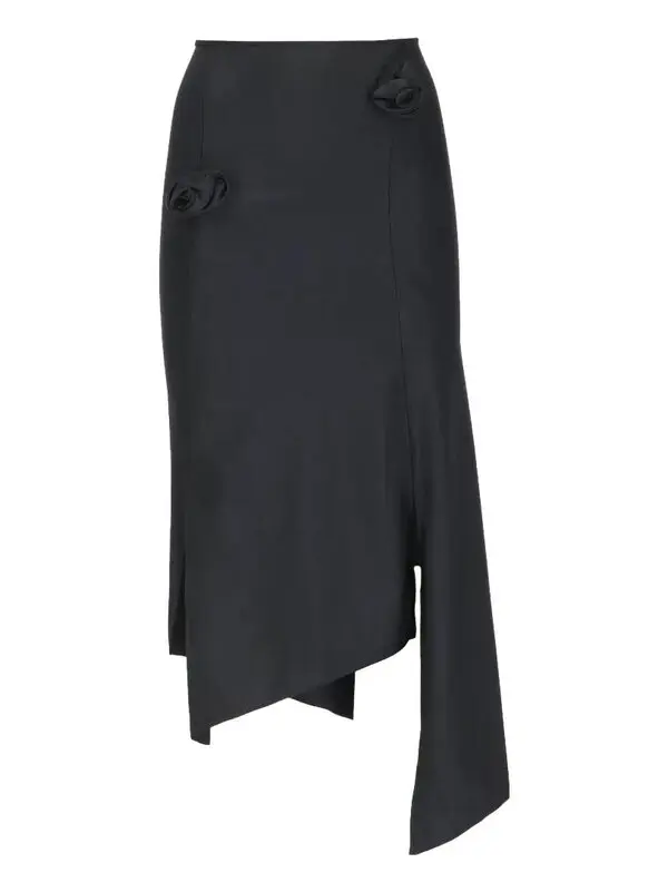 Coperni Flower Detail Skirt - Black