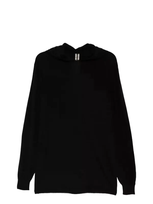 Rick Owens Knit Hoodie - Black
