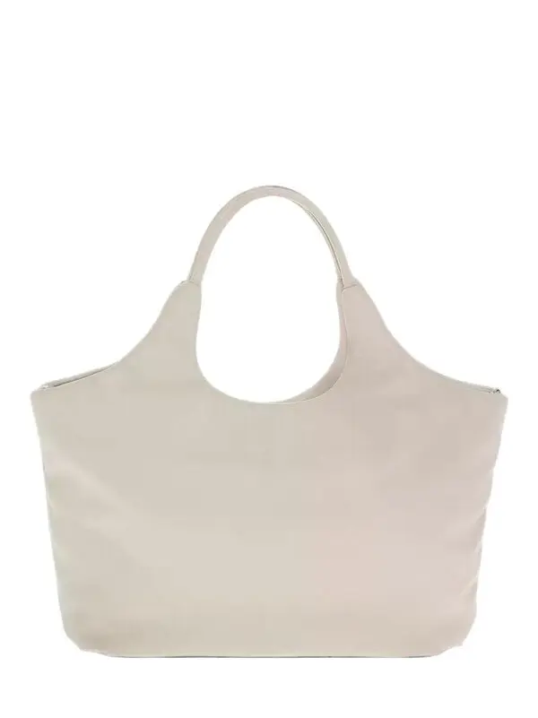 Moschino Plaque Tote Bag - Neutrals