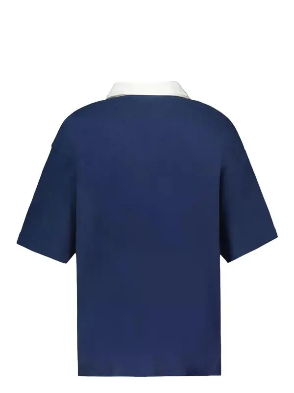 Kenzo Varsity Logo-embroidered Polo Shirt - Blue