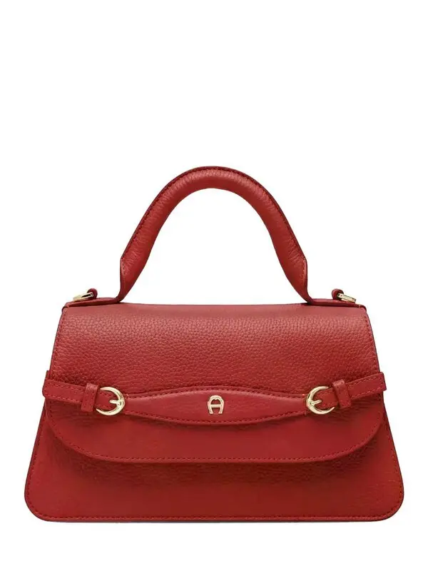 AIGNER Small Cavallo Logo-plaque Tote Bag - Red