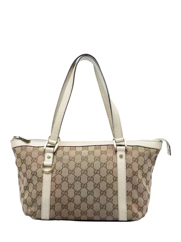 Gucci Gg Canvas Abbey D Ring Tote Bag - Neutrals