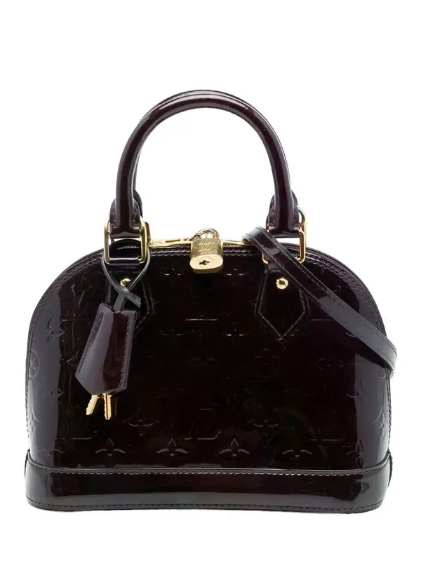 LOUIS VUITTON Monogram Vernis Alma Bb Satchel - Purple