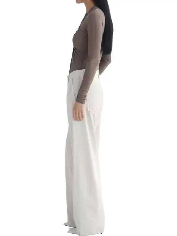 Citizens Of Humanity Pleat Detail Palazzo Pants - Neutrals
