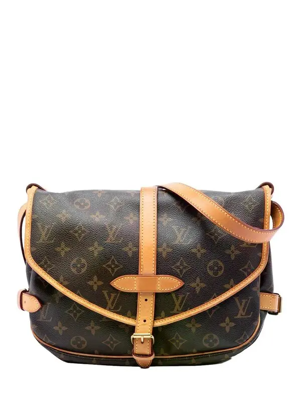 LOUIS VUITTON Monogram Saumur 30 Crossbody Bag - Brown