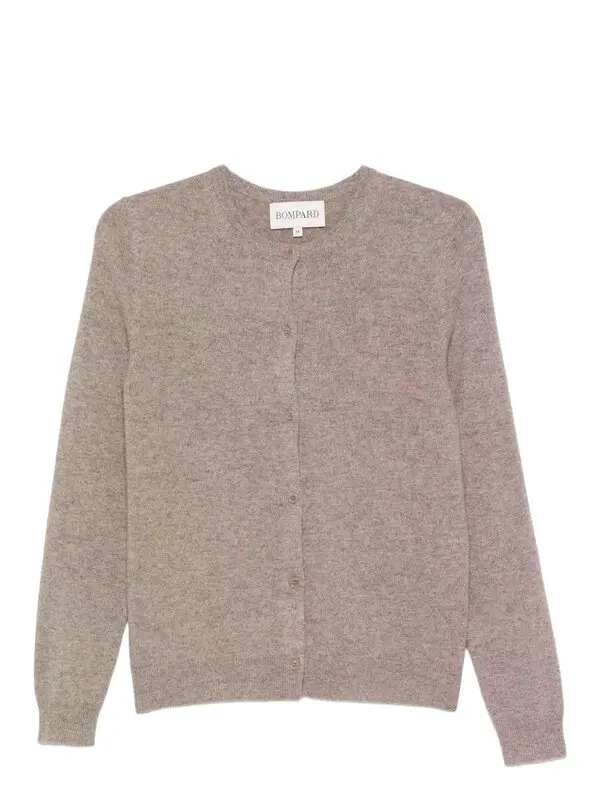 Eric Bompard Crew Neck Cardigan With Front Button Fastening - Neutrals