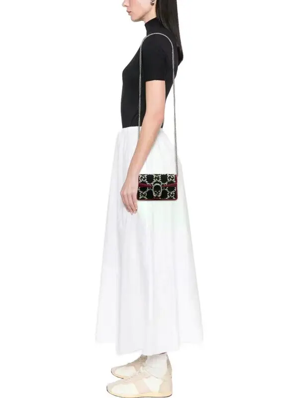 Gucci Mini Dionysus Gg Tweed Crossbody Bag - Black