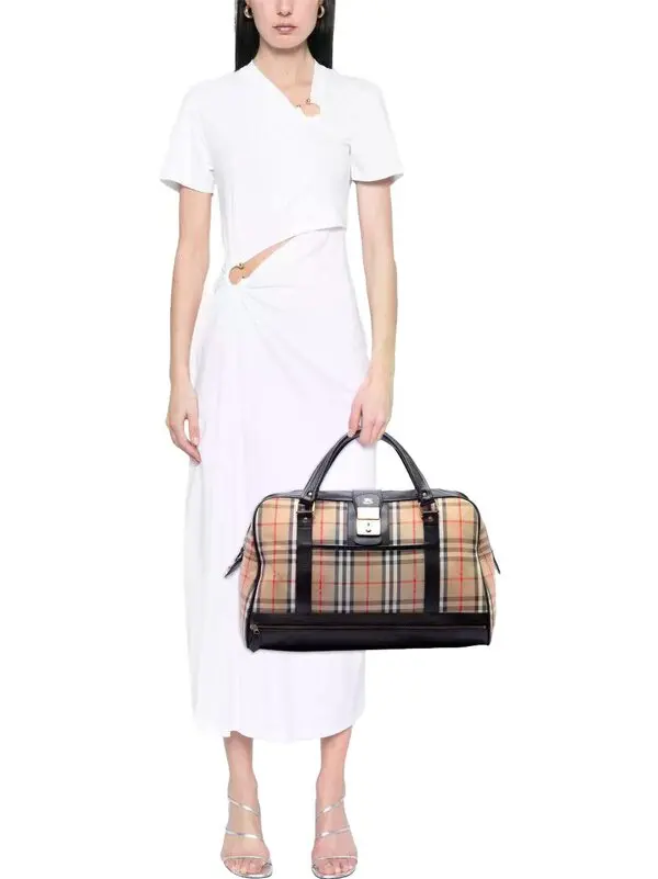 Burberry Haymarket Check Canvas Travel Bag - Neutrals