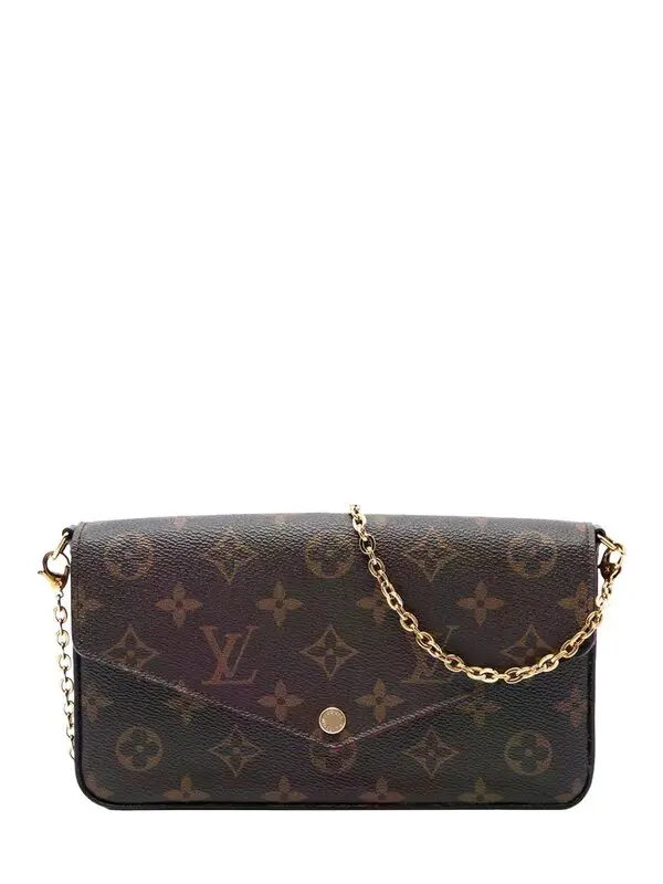 LOUIS VUITTON 2016 Monogram Pochette Felicie Crossbody Bag - Brown
