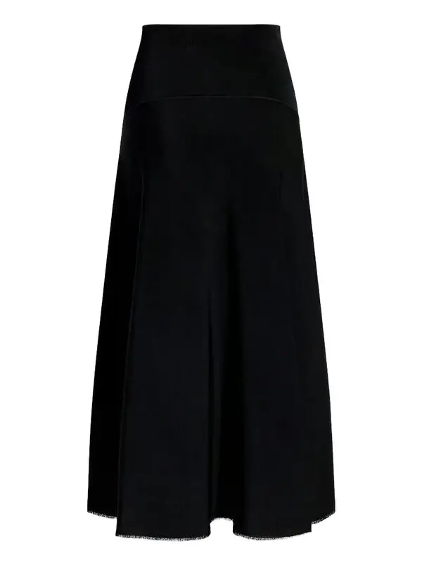Adam Lippes Romy Knit Midi Skirt - Black