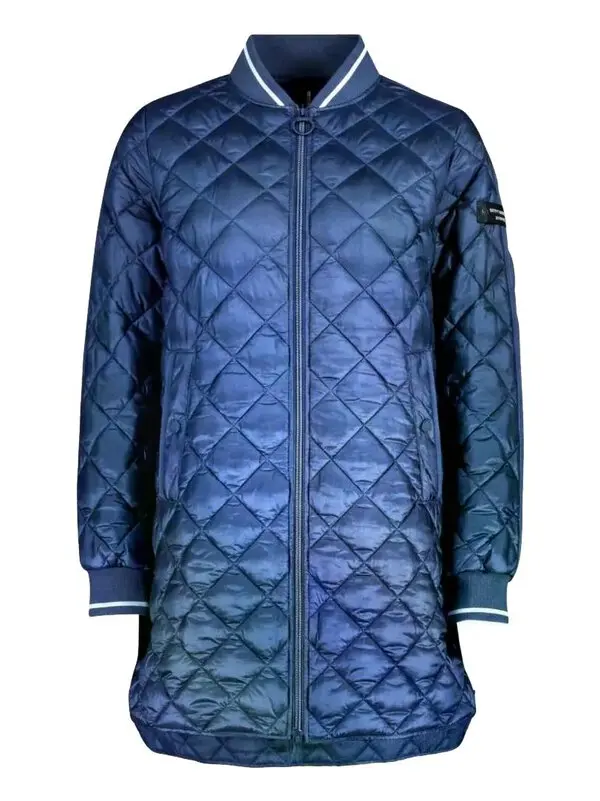 BETTY BARCLAY Quilted Longline Jacket - Blue