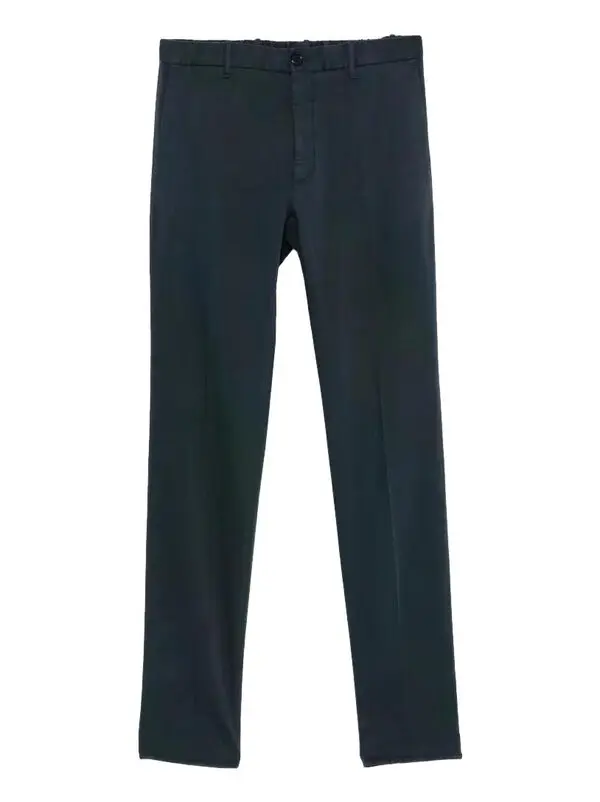 Incotex Pressed-crease Straight-leg Trousers - Blue