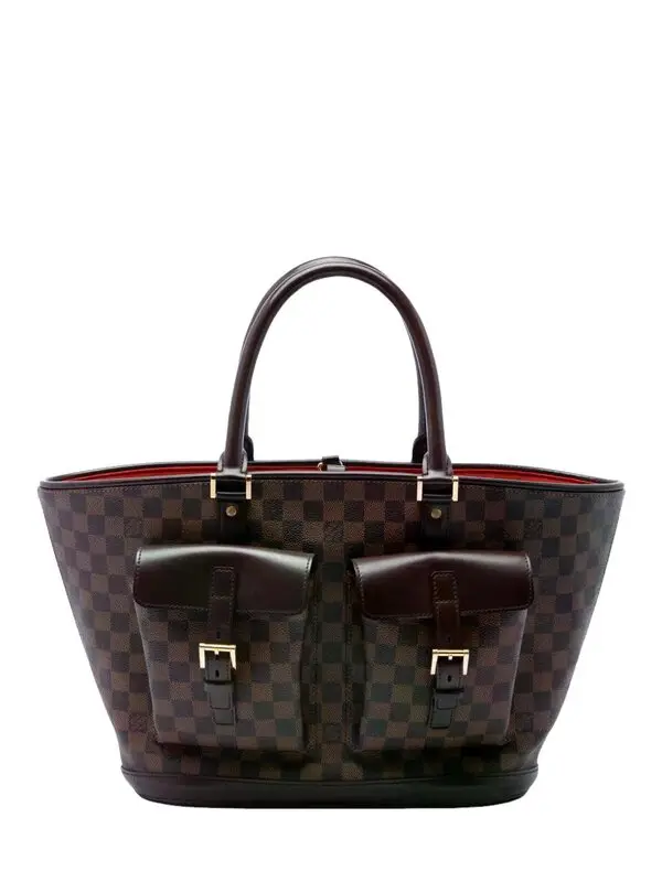 LOUIS VUITTON Damier Ebene Canvas Manosque Gm Tote Bag - Brown