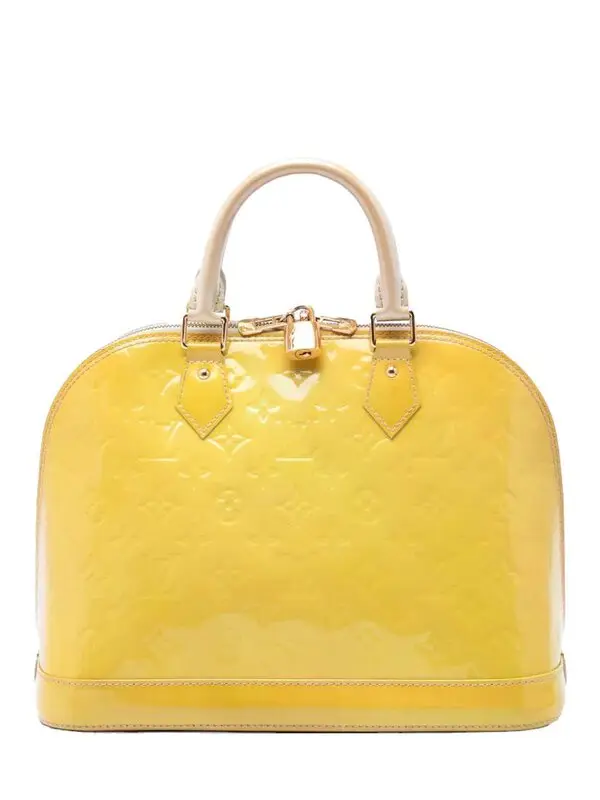 LOUIS VUITTON Monogram Vernis Alma Pm Handbag - Yellow