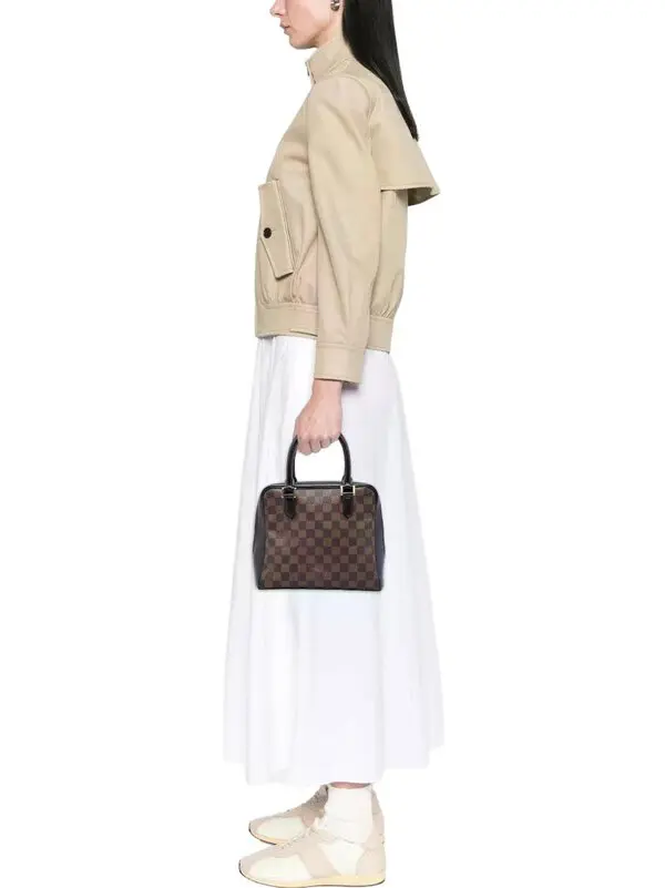 LOUIS VUITTON 1998 Damier Ebene Brera Handbag - Brown