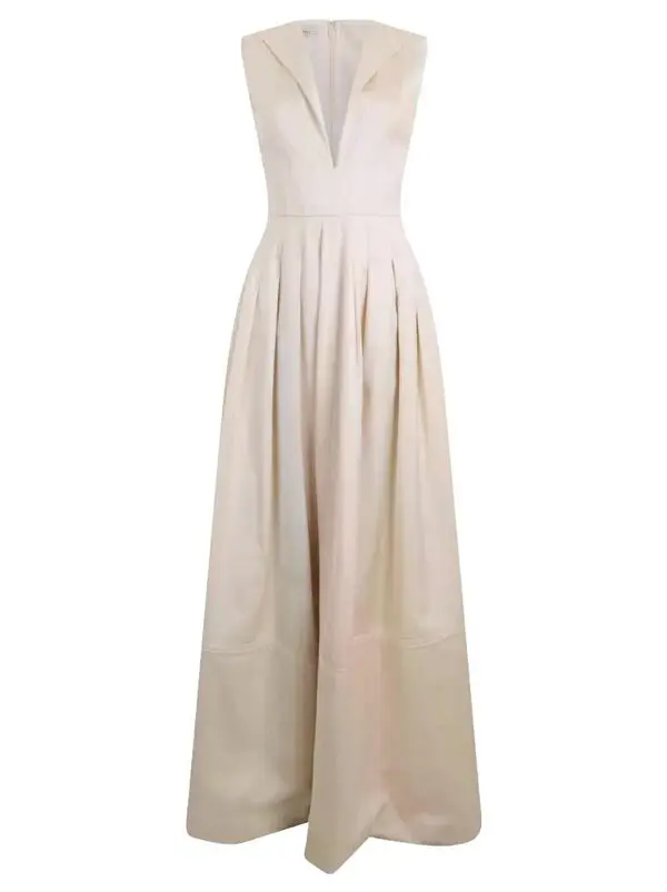 Philosophy Di Lorenzo Serafini Sleeveless V-neck Gown - Neutrals