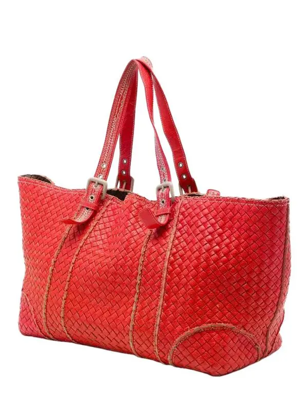 Bottega Veneta 2012-2026 Xl Nappa Intrecciato Stitch Tote Bag - Orange