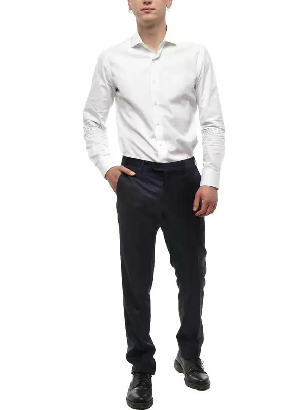 Corneliani Academy Virgin-wool Trousers - Blue