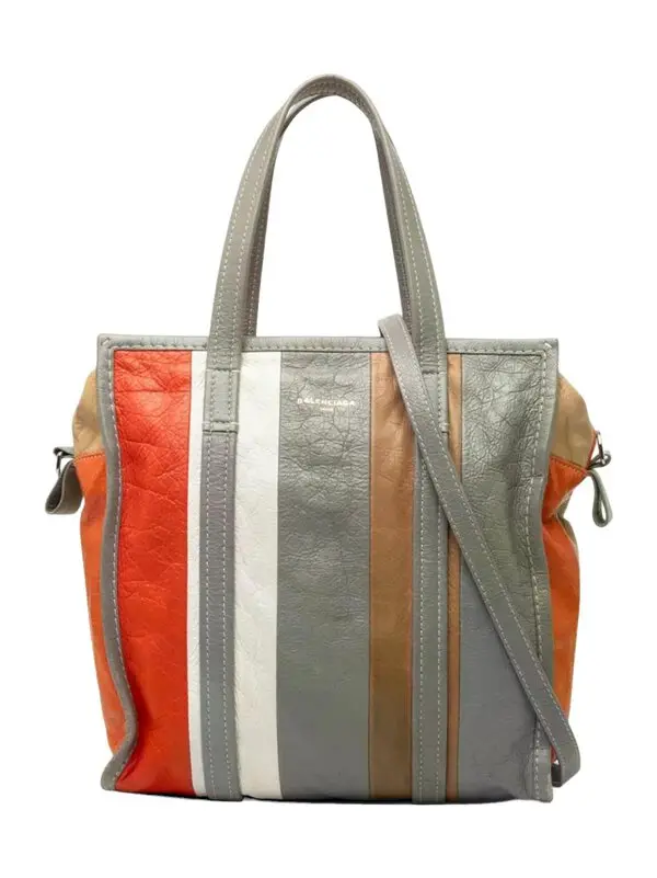 Balenciaga Lambskin Bazar Shopper Satchel - Grey