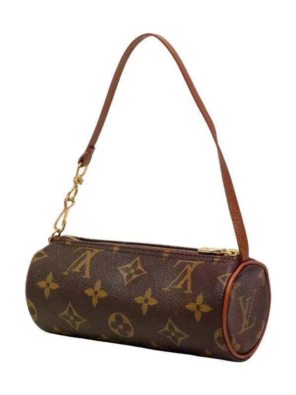 LOUIS VUITTON Monogram Papillon Pochette Handbag - Brown