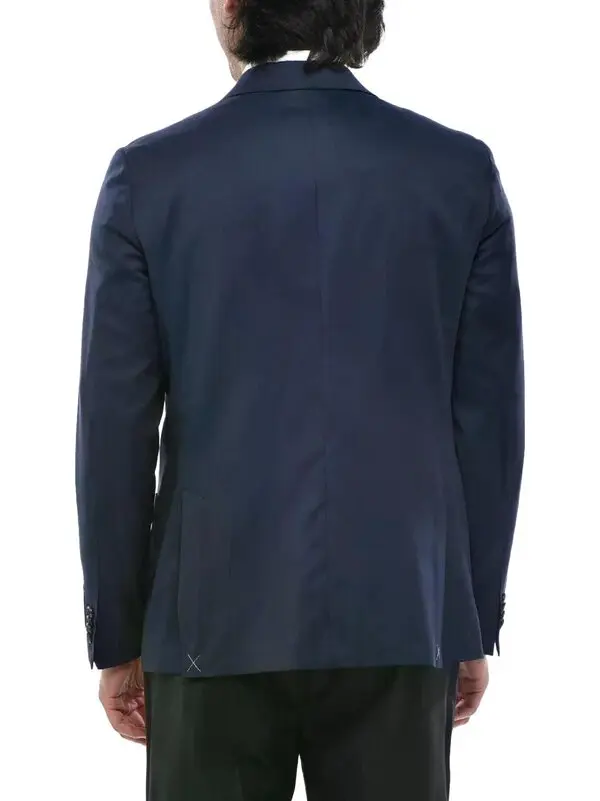 Corneliani Single-breasted Patch-pocket Blazer - Blue