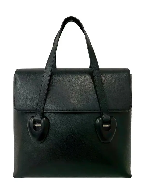 Gucci 1980-1990 Leather Handbag - Black