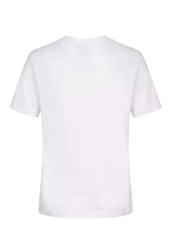 MSGM Bead-embellished Floral Motif T-shirt - White