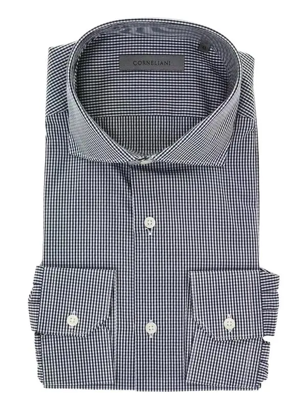 Corneliani Checked Cotton Shirt - Blue